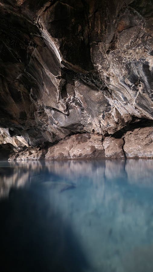 Vertical of the Inside of the Cave. Stock Image - Image of beautiful ...