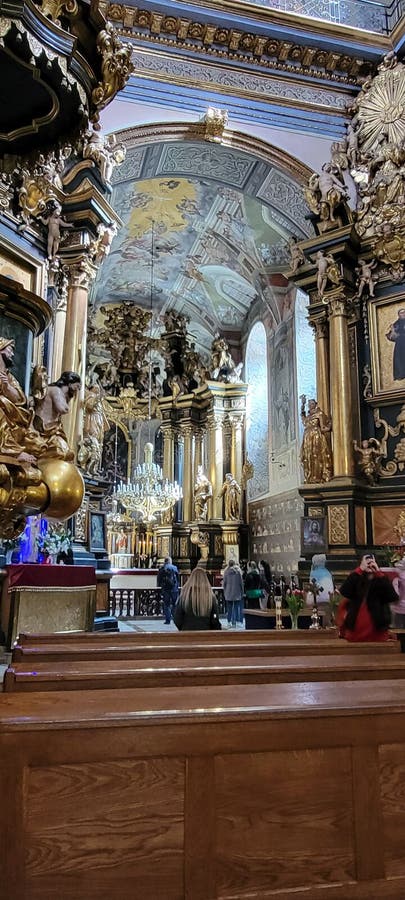 Vertical Inside View of Bernardine Monastery with Vintage Architecture ...