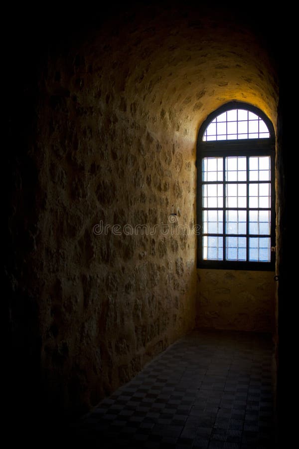 Vertical Inside View from an Old Castle Window Stock Photo - Image of ...