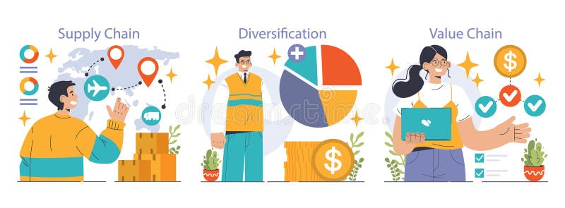 Data Integration Supply Chain Stock Illustrations – 822 Data ...