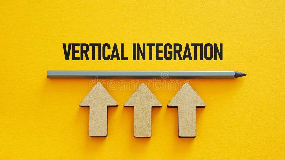 Vertical Integration is Shown Using the Text Stock Photo - Image of ...