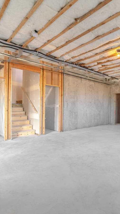 Vertical Interior of New Home Room Under Construction Stock Image ...