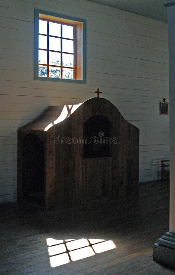 Confession booth stock image. Image of interior, admit - 29243309