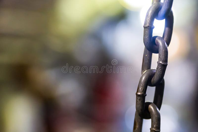 Vertical Iron Chain Grunge Background Stretched Rigid Base on Bl Stock ...