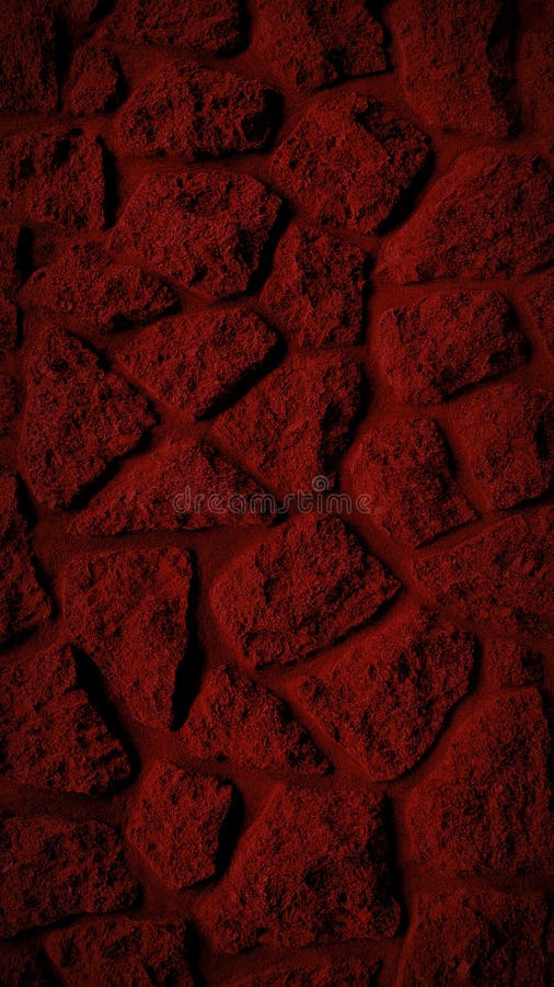A Vertical 4K Background Featuring a Grainy Red Stone Wall Texture ...