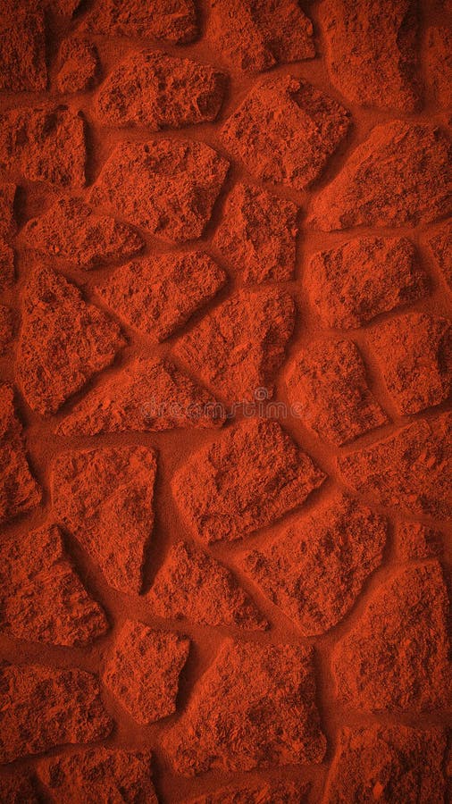 A Vertical 4K Background Featuring a Striking Red Grainy Stone Wall ...