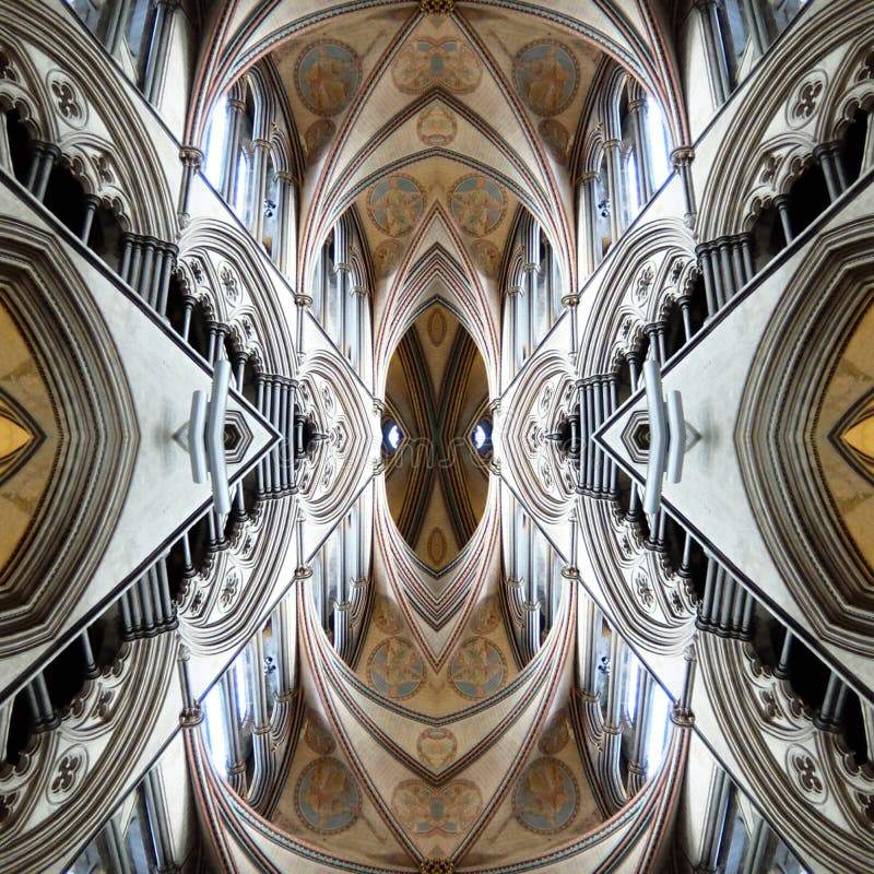 Vertical Kaleidoscope Pattern of the Walls of a Gothic Cathedral ...