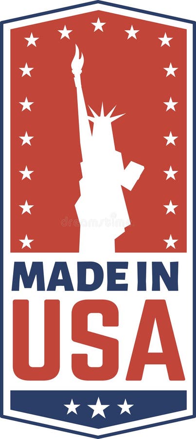 Vertical Label Featuring a Made in the USA Design, Showcasing the ...