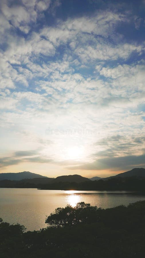 Vertical Landscape at Sunset Stock Image - Image of blue, tree: 63763253