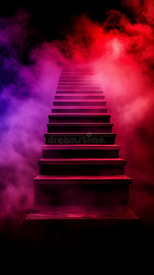 Vertical Laser Grid with Neon Red and Violet Colors Moving Up and Down ...