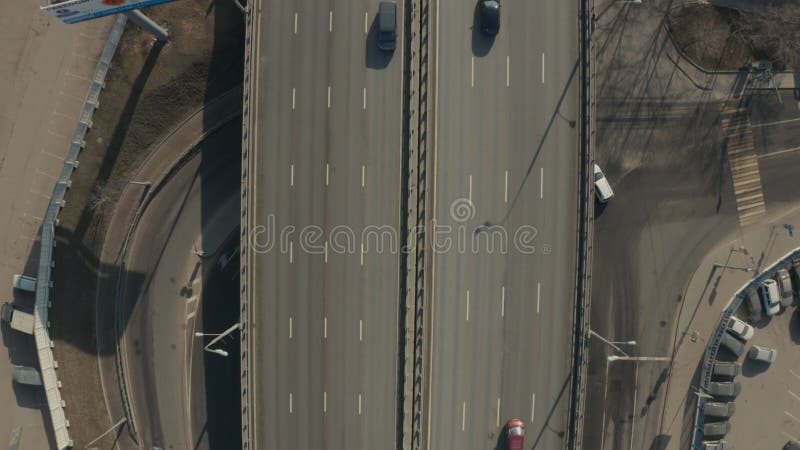 Cars Driving on Bridge , Top View Stock Video - Video of auto, complex ...