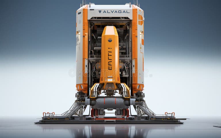 Vertical Lift Module VLM Isolated on Transparent Background. Stock ...