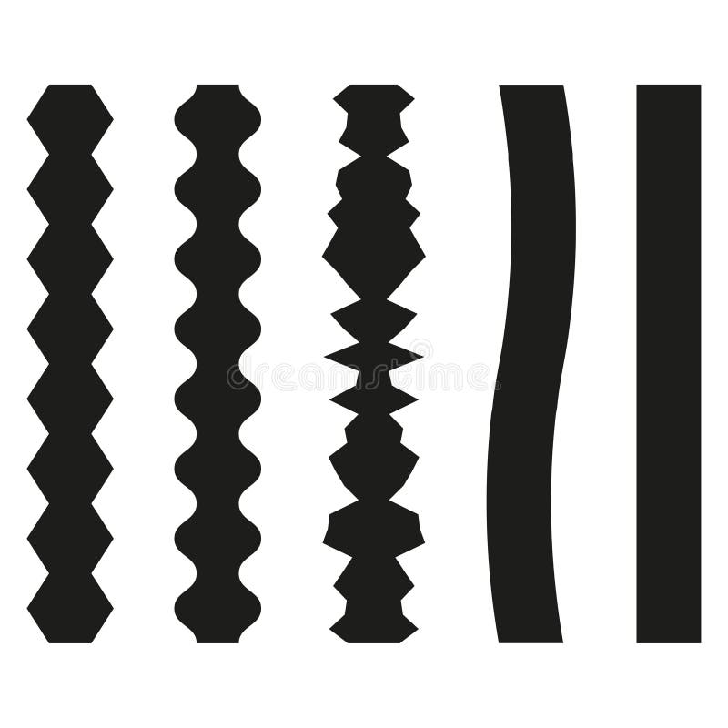 Vertical Line Patterns. Abstract Geometric Shapes. Black White Vector ...