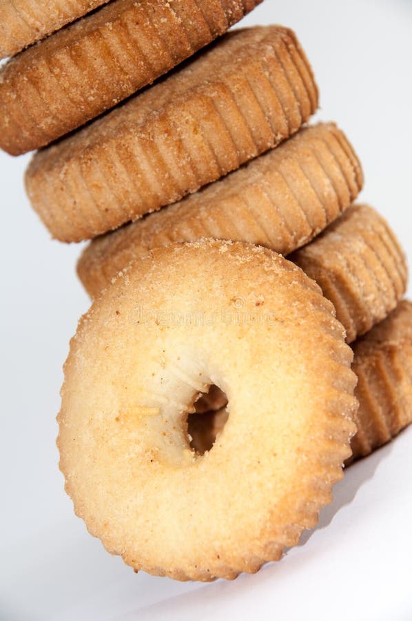 Vertical Lined Cookies on a White Background Stock Photo - Image of ...