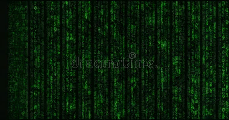 Digital Rain in Green Matrix Stock Photo - Image of digital, movement ...
