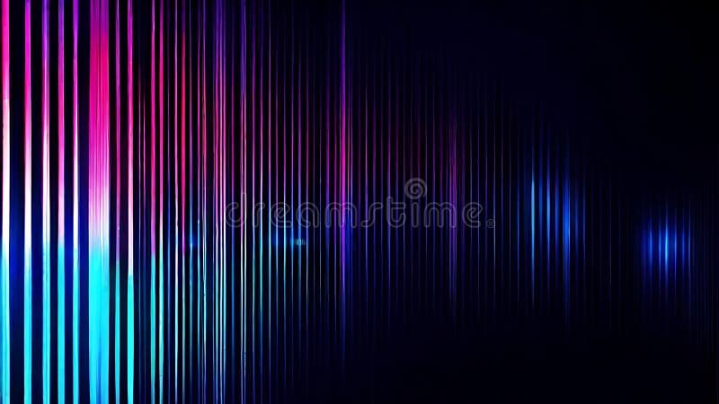 Vertical Lines of Colorful Light with Digital Glitch Effects Dark ...