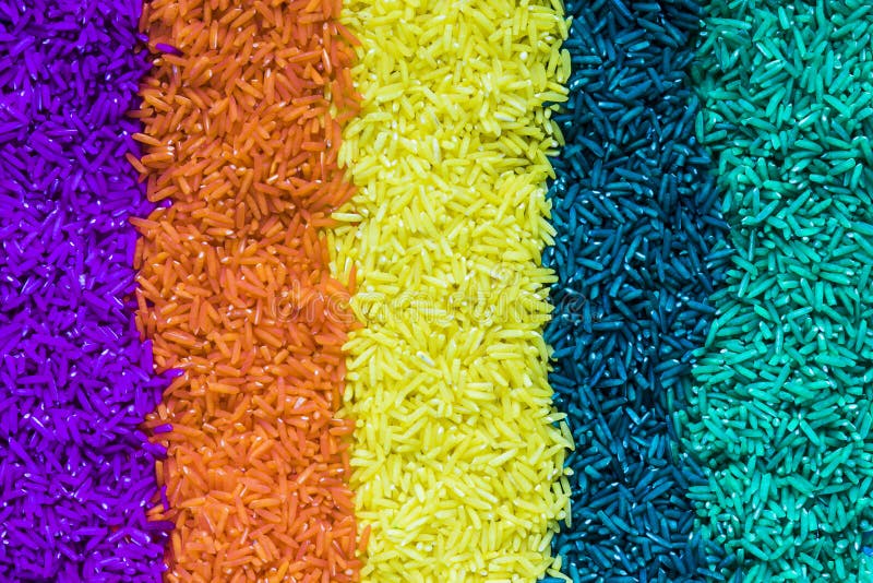 Vertical Lines with Colorful Rice Grain Stock Image - Image of rice ...