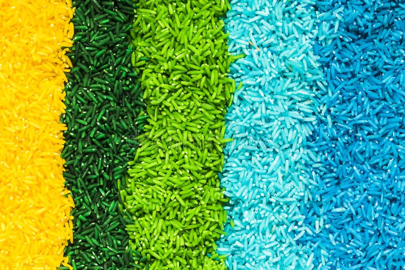 Vertical Lines with Colorful Rice Stock Image - Image of bright, blue ...