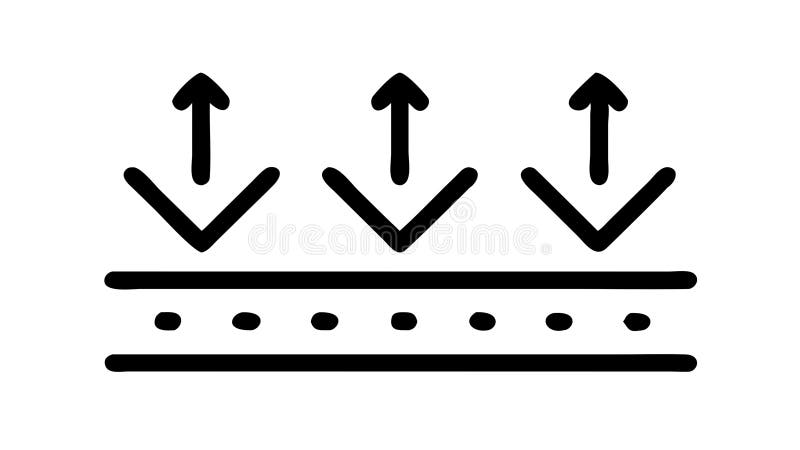 Vertical Lines with Downward Arrows Representing Absorbency Function ...