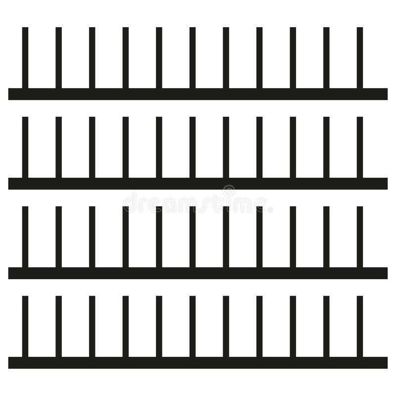 Vertical Lines Icon. Black Stripe Shape. Simple Column Pattern. Vector ...
