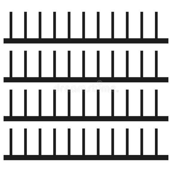 Vertical Lines Icon. Black Stripe Shape. Simple Column Pattern. Vector ...