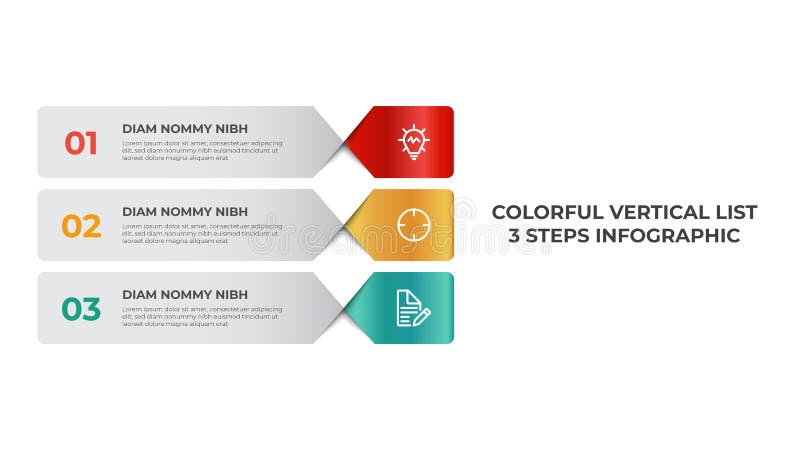 Infographic Element Template, Business Data Visualization Layout with 3 ...