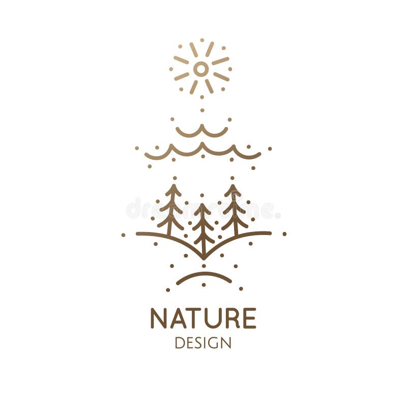Vertical logo nature stock vector. Illustration of garden - 135347358