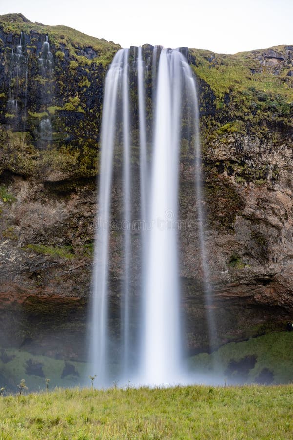 Vertical Long Exposure of the Seljalandsfoss Waterfall in Iceland ...