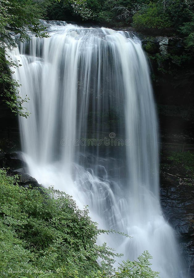 Vertical Long Exposure Shot of a Waterfall in the Forest Stock Image ...