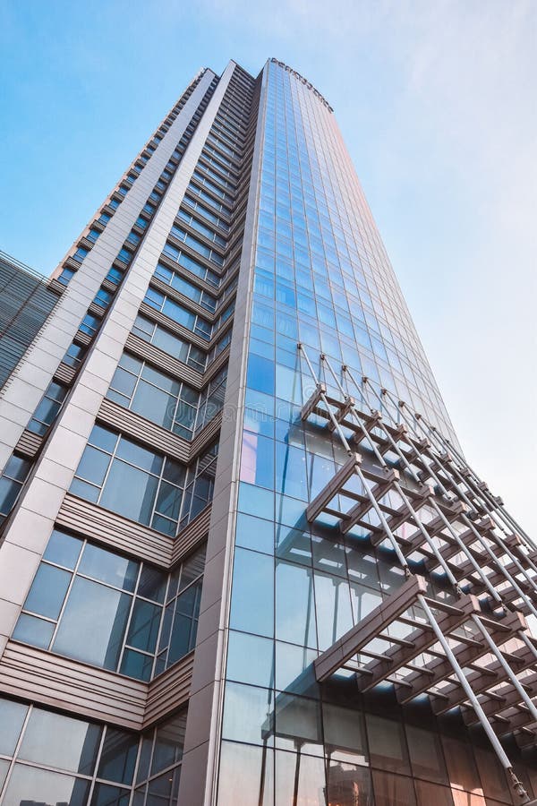 Vertical Low Angle of a Modern Office Building Editorial Photo - Image ...