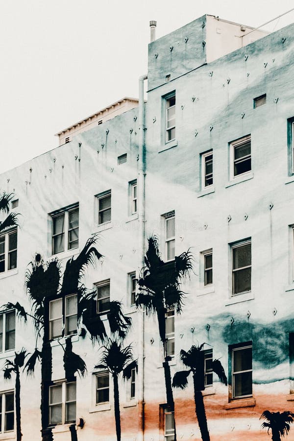 Vertical Low-angle Shot of Architecture with Palm Trees on the Side ...