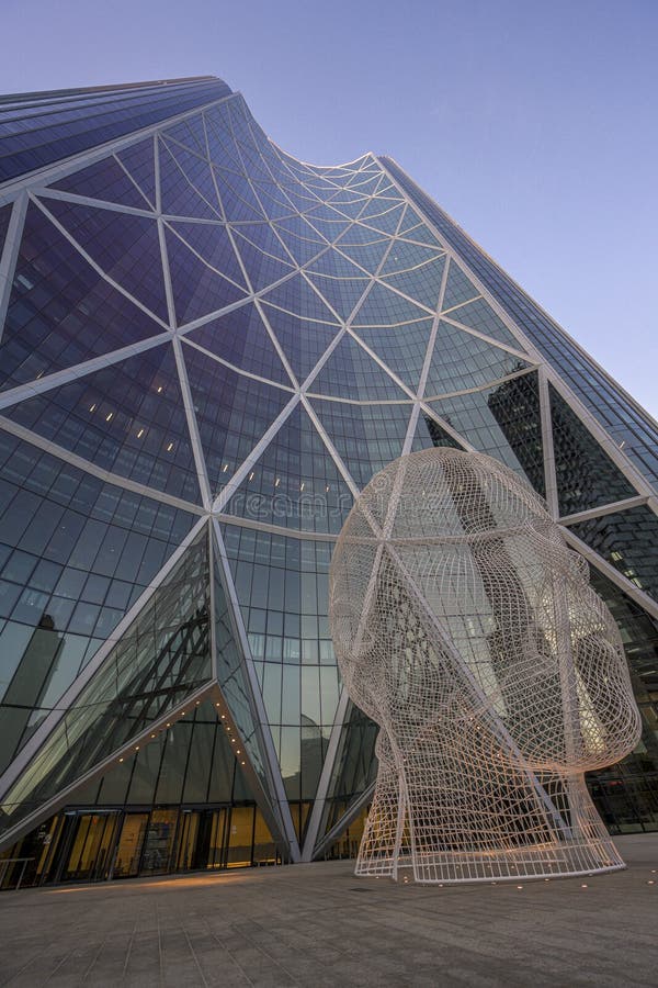 Vertical Low Angle Shot of the Bow Tower Captured Under the Blue Sky in ...