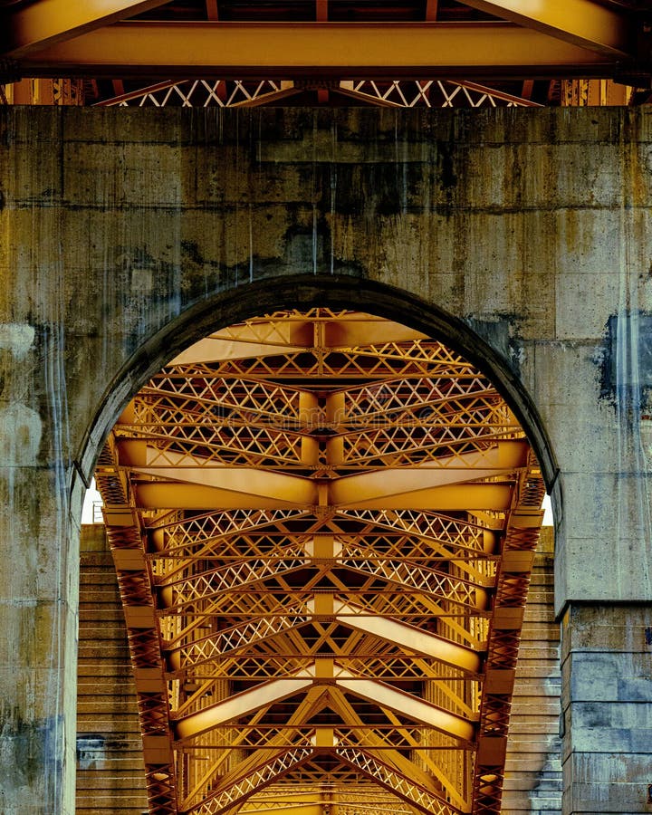 Vertical Low Angle Shot of a Bridge Architecture in Pittsburgh, PA ...
