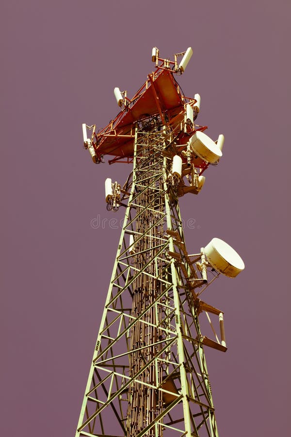 Cell Tower Ball with Blue Sky Stock Image - Image of cell, blue: 196543391