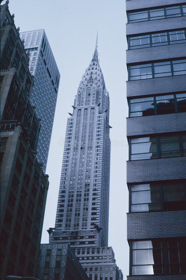 Vertical Low Angle Shot of the Chrystal Building in Ney York City ...