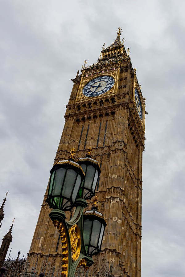 Vertical Low Angle Shot of the Famous Big Ben Stock Image - Image of ...