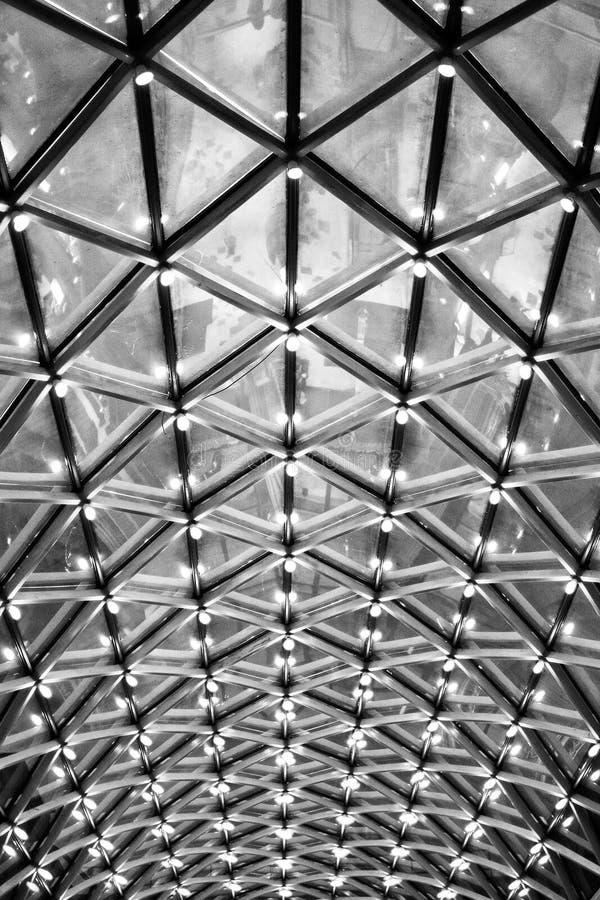 Vertical Low Angle Shot of Glass Ceiling Stock Photo - Image of ...