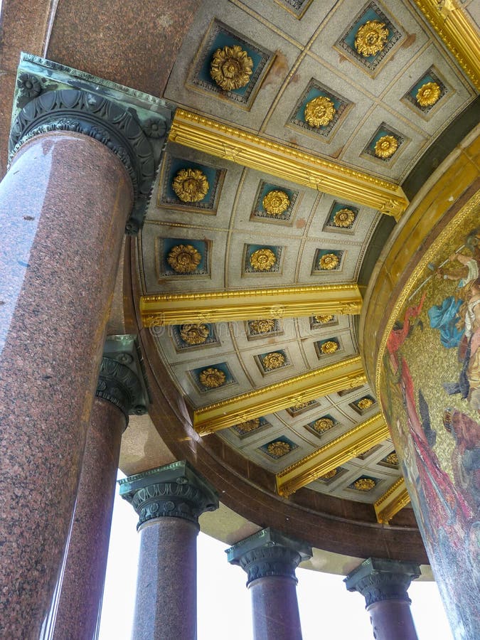 Vertical Low Angle Shot of the Inside of Victory Column in Berlin ...