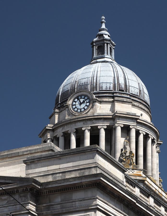 Nottingham Town Hall in the Market Square of Nottingham City, England ...