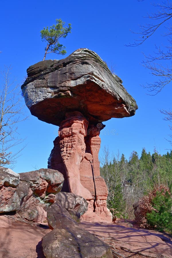 Vertical Low Angle Shot of a Stone Formation in the Countryside of ...
