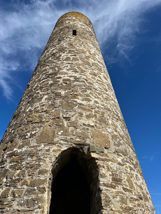 Vertical and Low-angle Shot of the Stone Tower Stock Photo - Image of ...