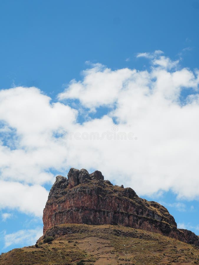 Vertical Low Angle Shot of the Summit of a Cliff Captured during the ...