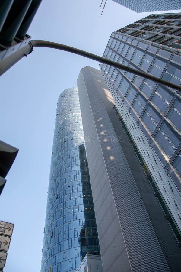 Vertical Low Angle Shot of Tall Glass Modern Buildings Editorial Stock ...