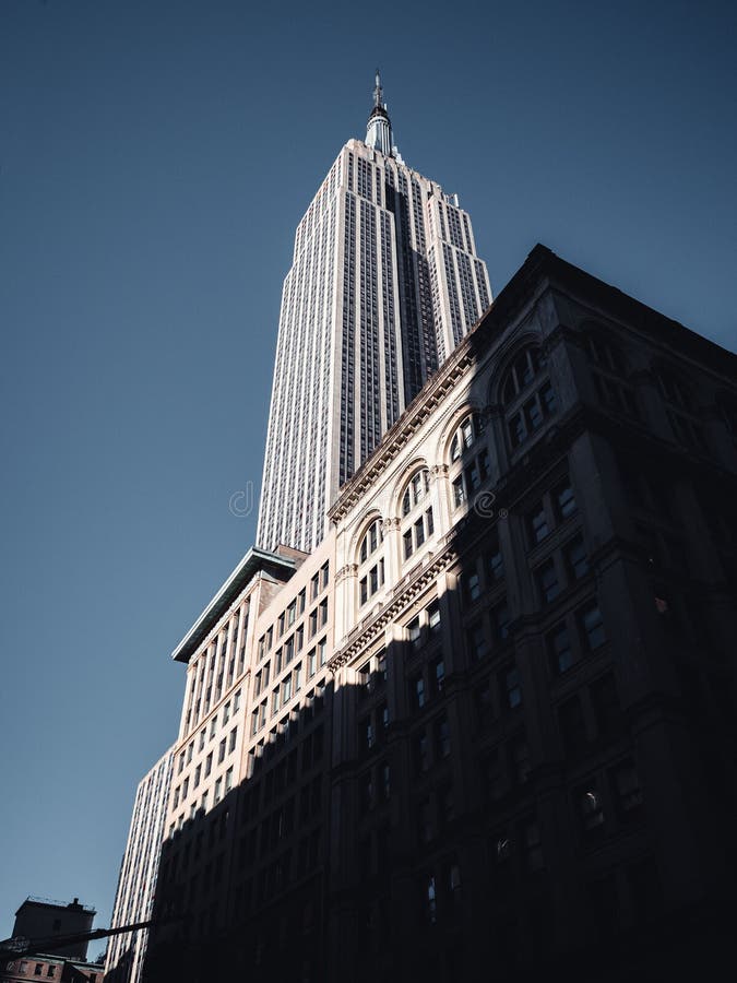 Vertical Low Angle Shot of Tall Skyscrapers in New York Editorial Photo ...
