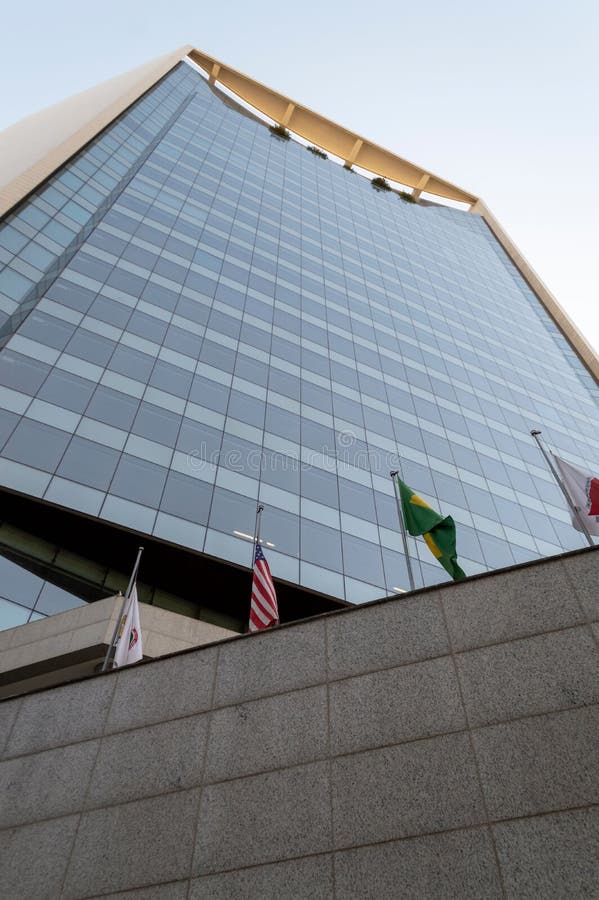 Vertical Low Angle View of the Fully Digital Inter Bank S Modern and ...