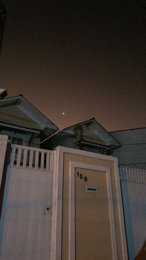 Vertical Low-angle View of a House Entrance at Night Editorial ...