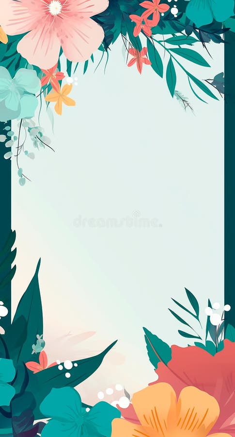 Vertical Lower Frame with Space for Text, Copy Space. Generative AI ...