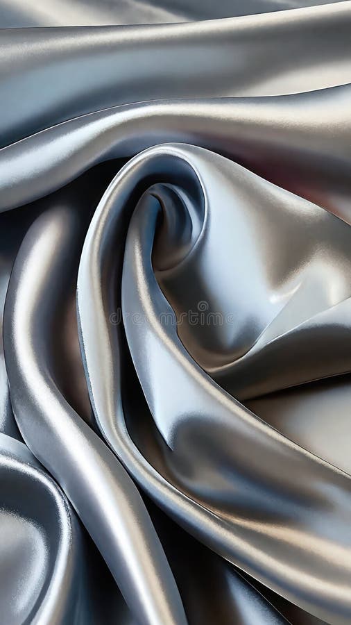 Vertical Luxury Background in Silver Silk or Satin Draping. Abstract ...
