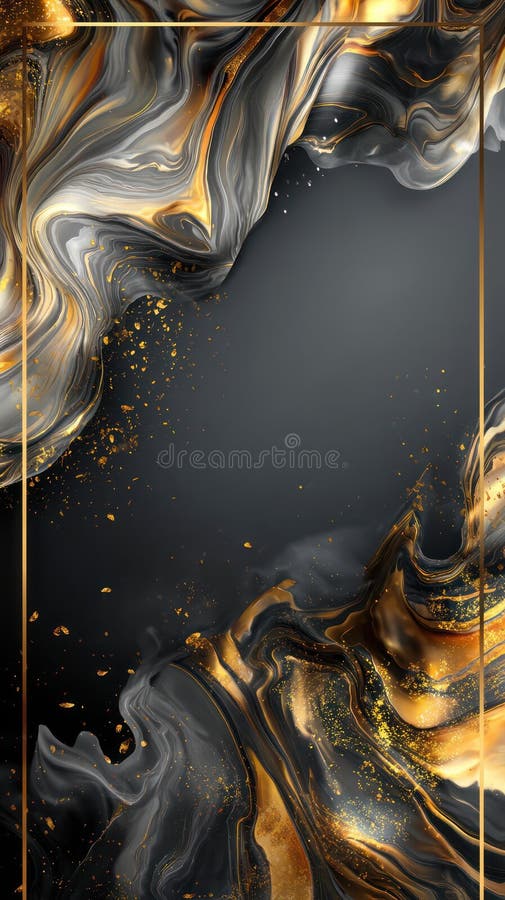 Elegant Grey Marble and Gold Luxury Cover Vertical Template Stock Image ...