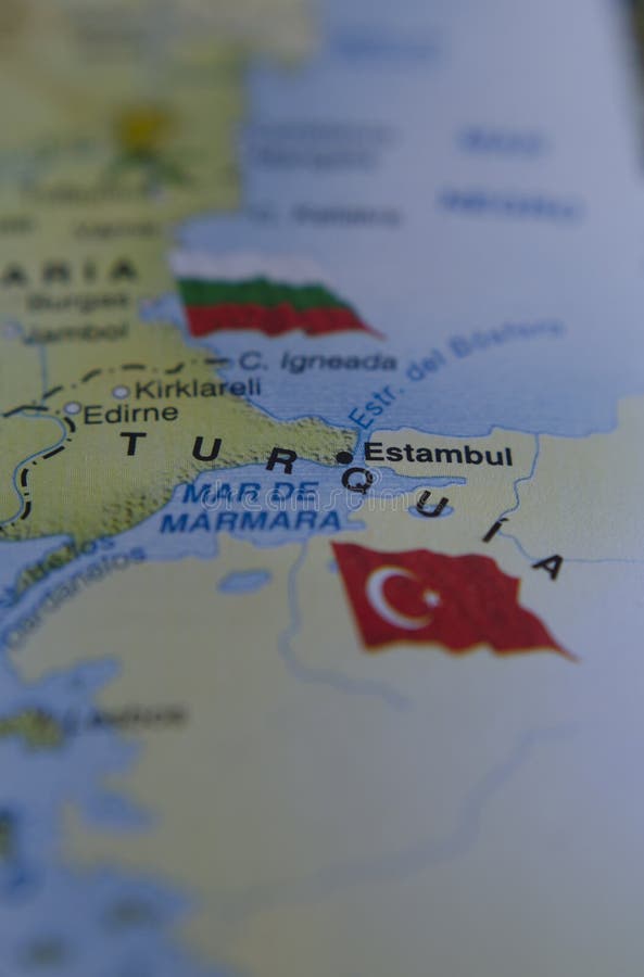 Vertical Map of Turkey with the Flag of Turkey, in Travel Concept Stock ...